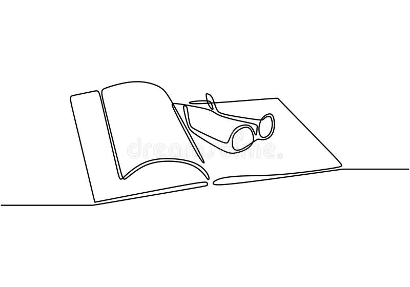 Continuous Line Drawing Reading Stock Illustrations – 1,689 Continuous ...
