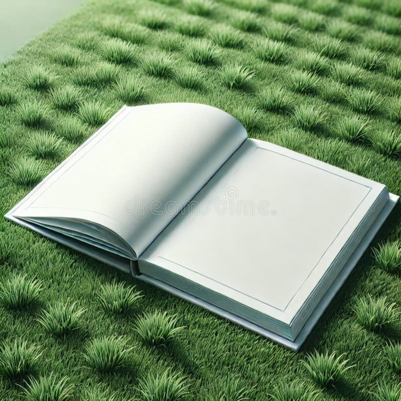 A Serene Outdoor Scene Featuring an Open Book Stock Image - Image of ...