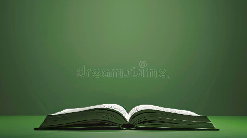 Open Book with Tree on Top of it on Table. Generative AI Stock Image ...