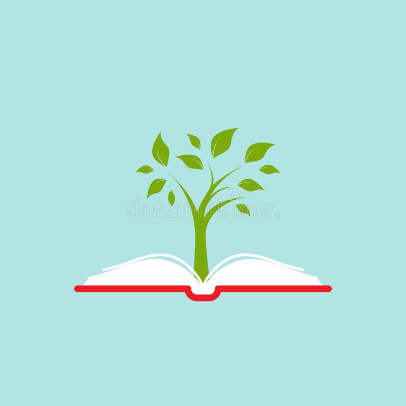 Open Book Tree Sprout Stock Illustrations – 107 Open Book Tree Sprout ...