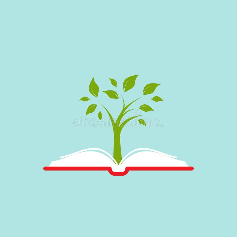 Open Book Tree Sprout Stock Illustrations – 107 Open Book Tree Sprout ...