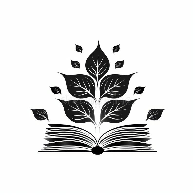 Open Book with Growing Tree of Leaves, Symbolizing Knowledge and Growth ...