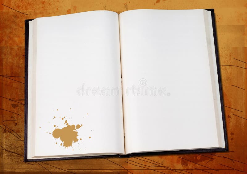 Old open book stock image. Image of information, blank - 10801399