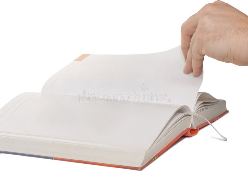 Open book with hand stock photo. Image of book, blank - 8421630