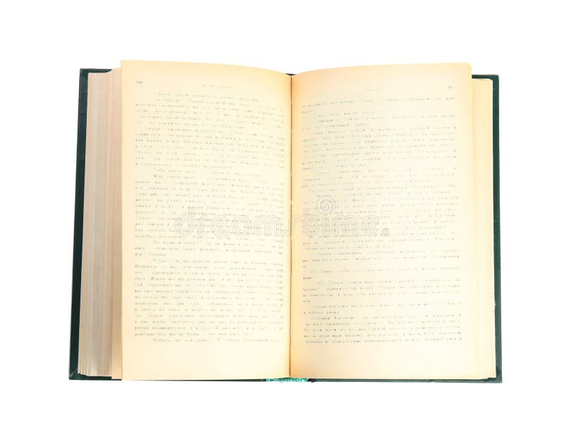 Open Book with Hard Cover Isolated on White Stock Photo - Image of ...