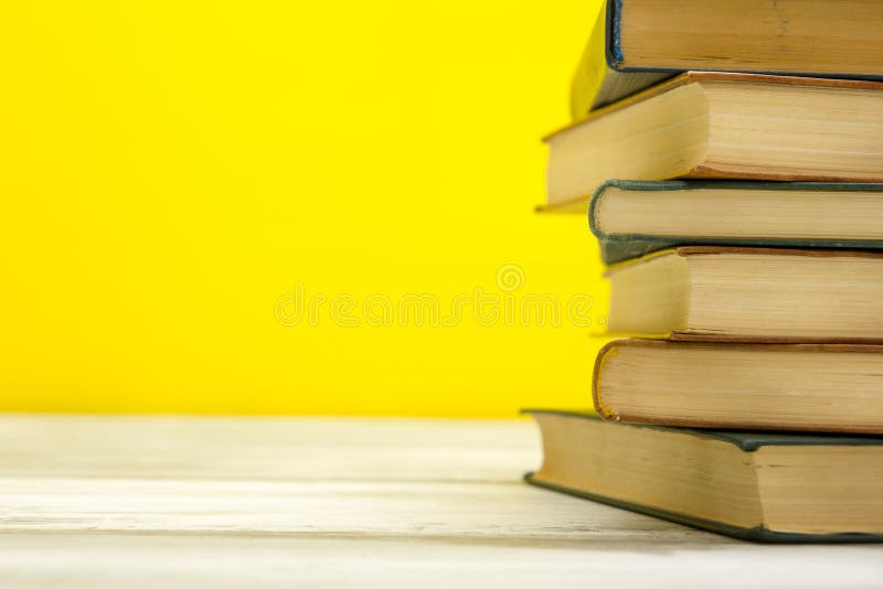 Open Book, Hardback Books on Wooden Table. Back To School Stock Photo ...