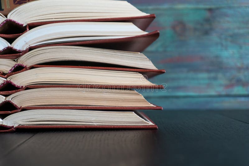 Stack of Books Background. Many Books Piles Stock Image - Image of ...