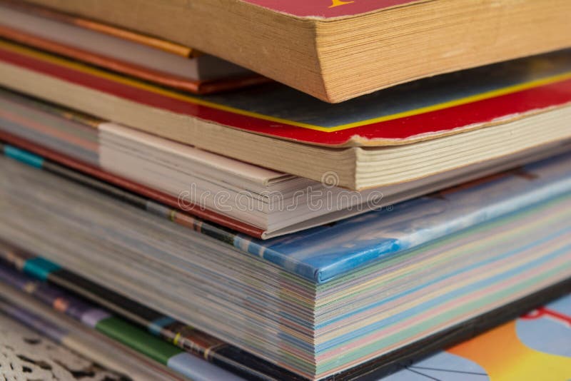 Pile of Books with Hard and Paper Covers Stock Image - Image of books ...