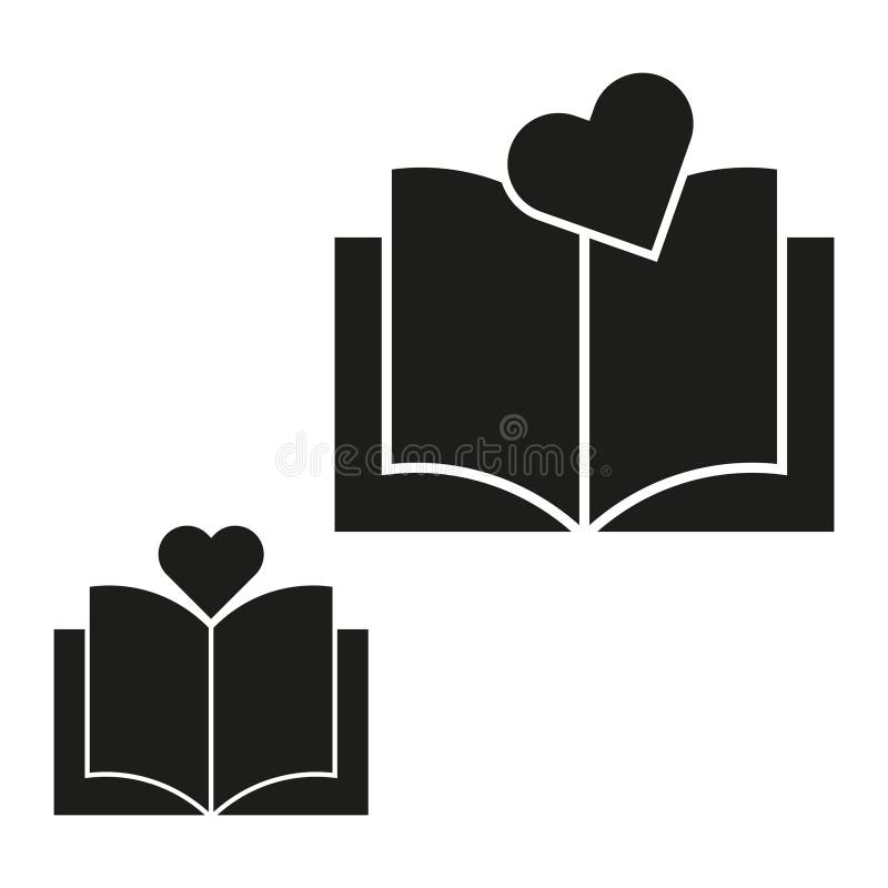 Open Book with Heart Shape. Vector Illustration. EPS 10 Stock Vector ...