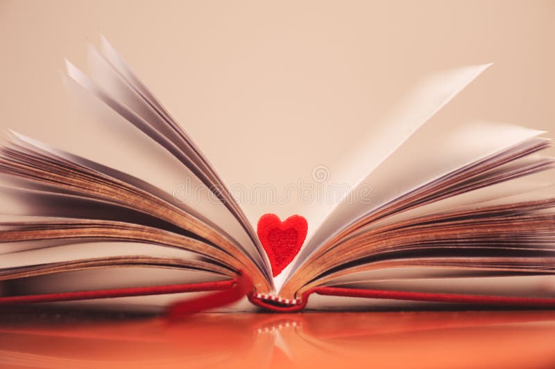 Open book with heart stock image. Image of love, holiday - 42056085