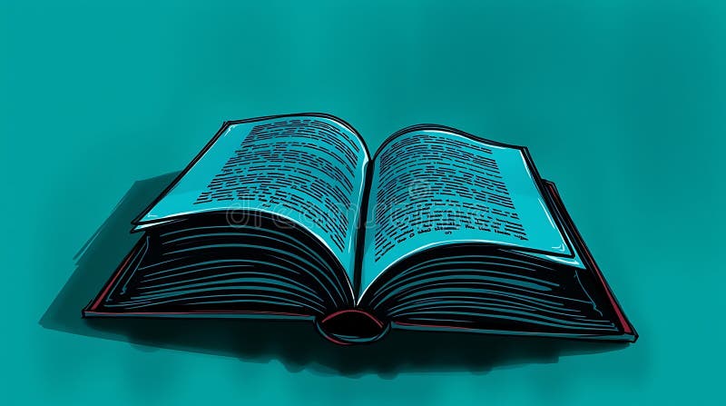 Open Book with Highlighted Text on a Teal Background Emphasizing ...