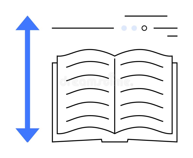 Open Book with Horizontal and Vertical Lines Symbolizing Learning and ...