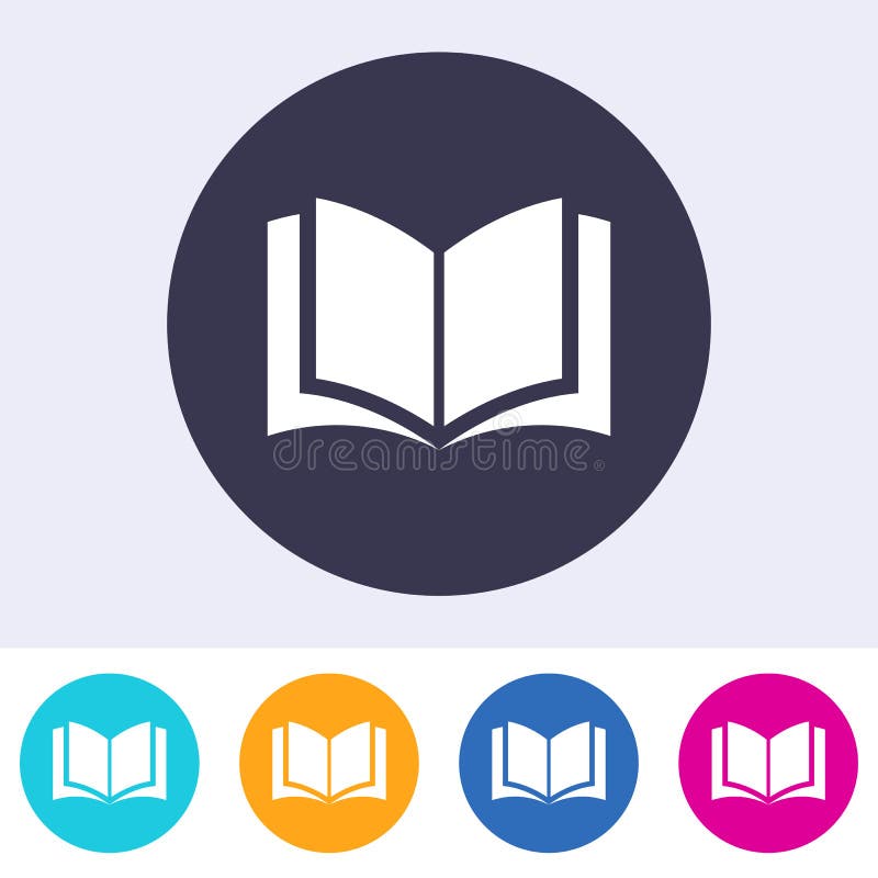 Open Book Icon Colorful Buttons Stock Vector - Illustration of clipart ...
