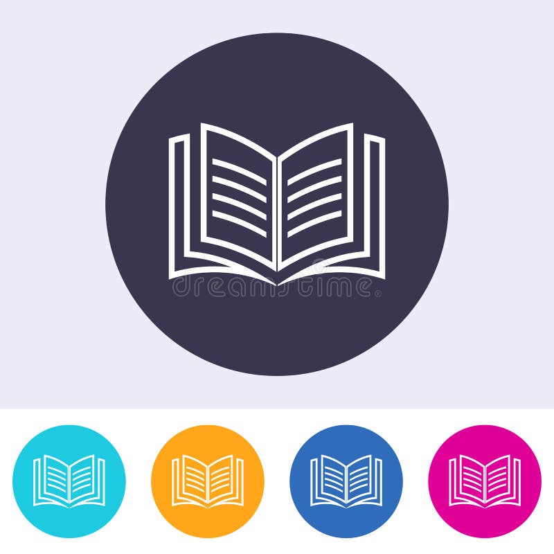 Open Book Icon Colorful Buttons Stock Vector - Illustration of colorful ...