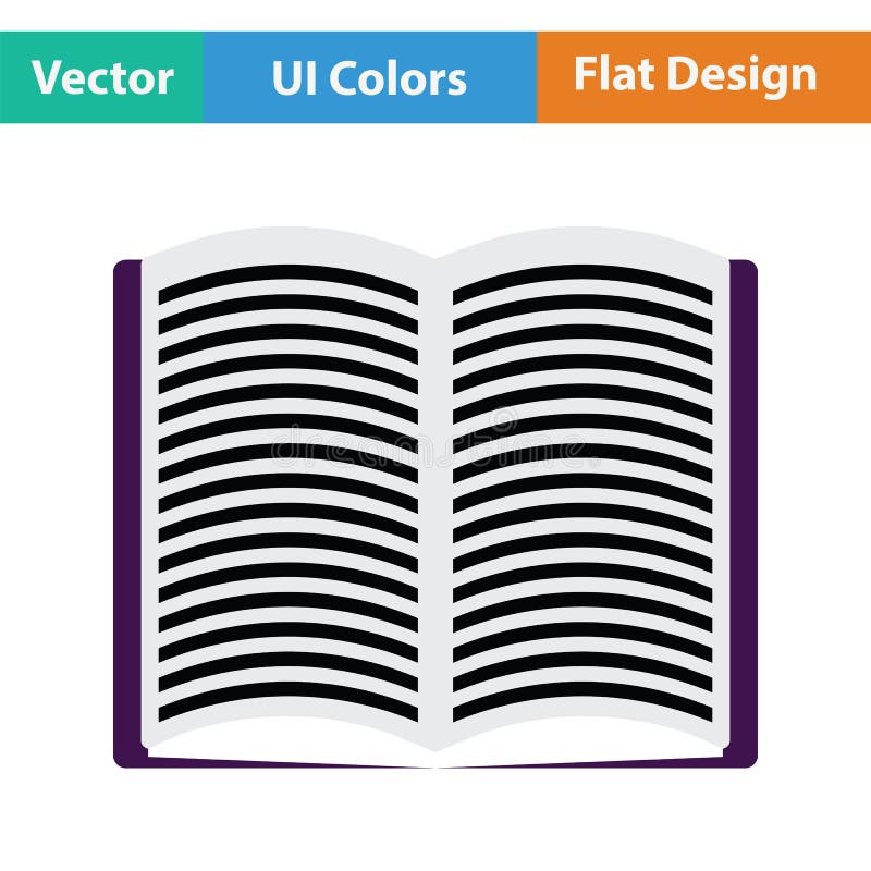 Open Book Icon stock vector. Illustration of encyclopedia - 218713465