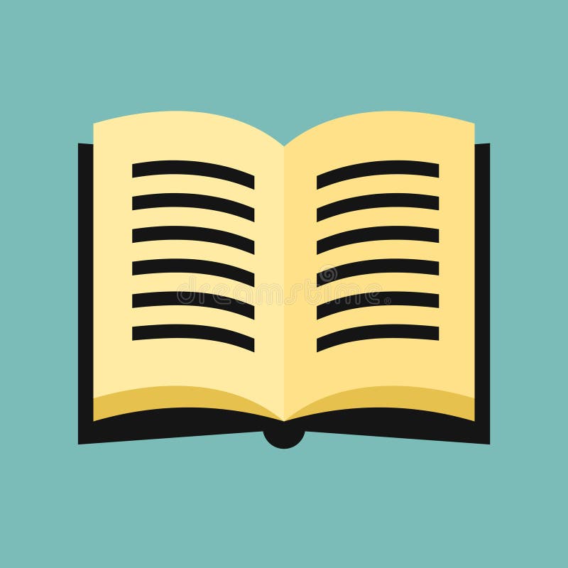 Red open book icon stock vector. Illustration of literature - 101202395