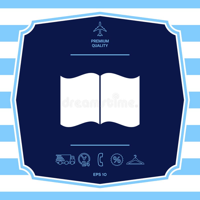 Open Book Icon. Graphic Elements for Your Design Stock Vector ...