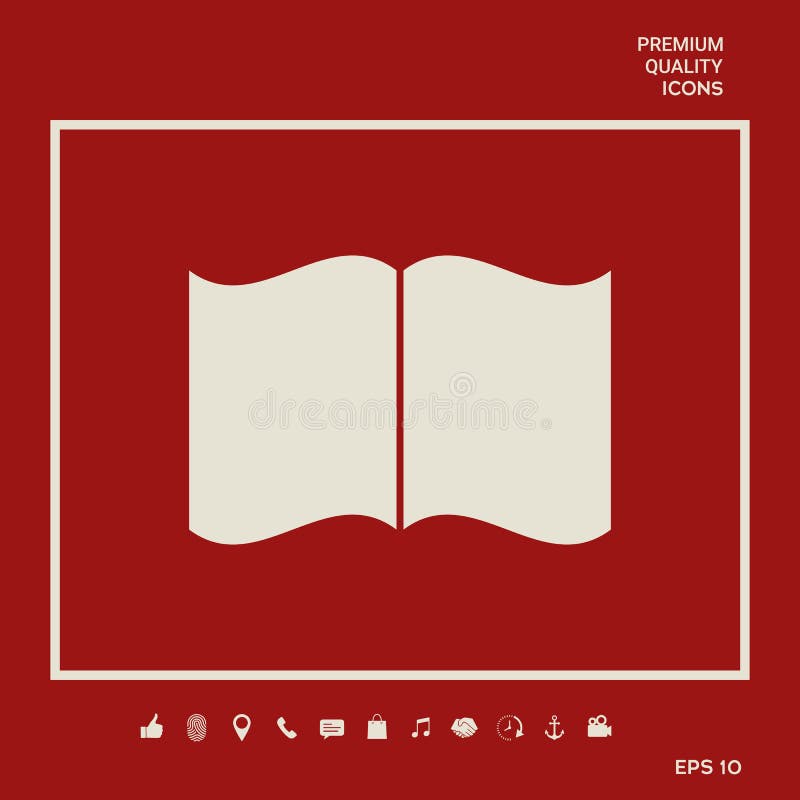 Open Book Icon. Graphic Elements for Your Design Stock Vector ...
