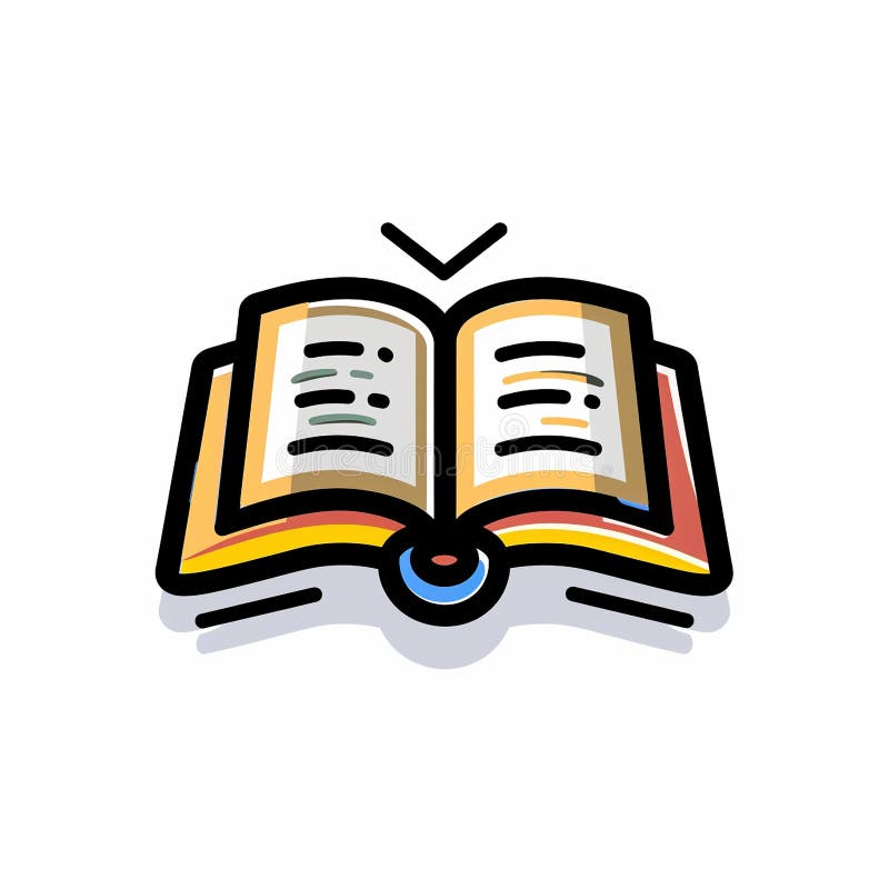 Open book icon or logo stock illustration. Illustration of literacy ...