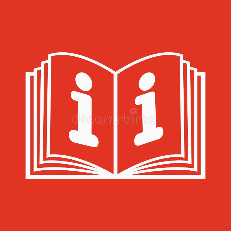 The Open Book Icon. Manual and Tutorial, Instruction Symbol Stock ...