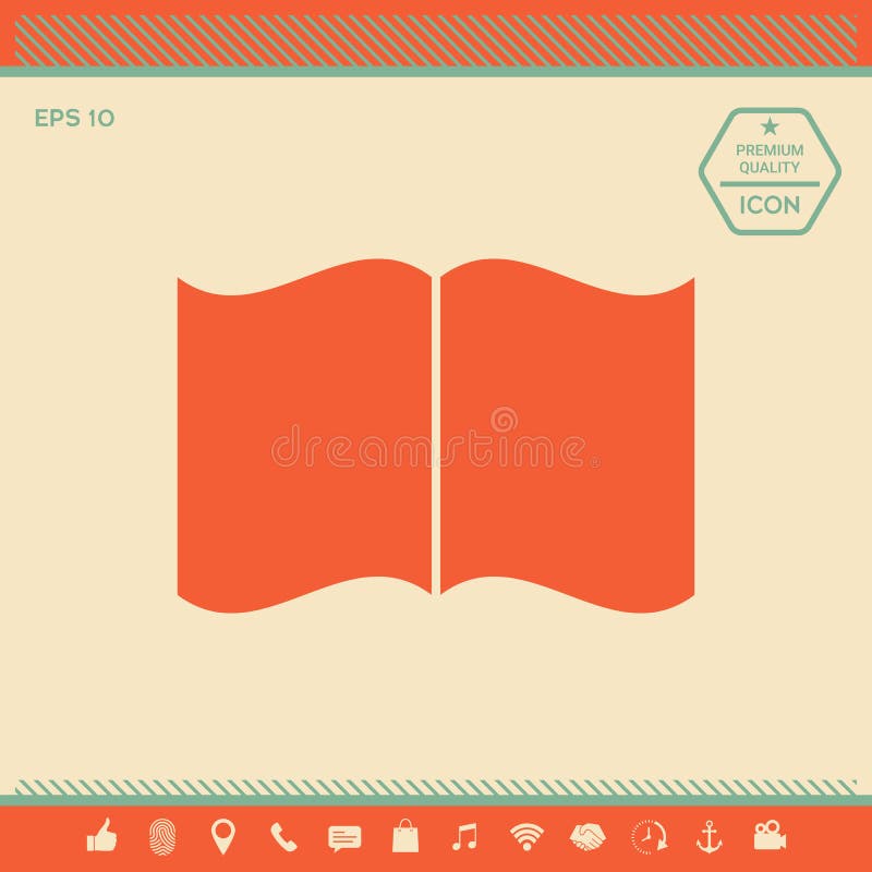 Open book icon stock vector. Illustration of study, notebook - 119098986