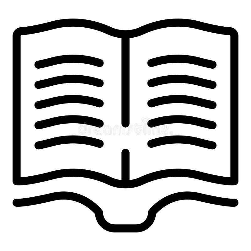 Open Book Icon Outline Vector. School Children Stock Vector ...