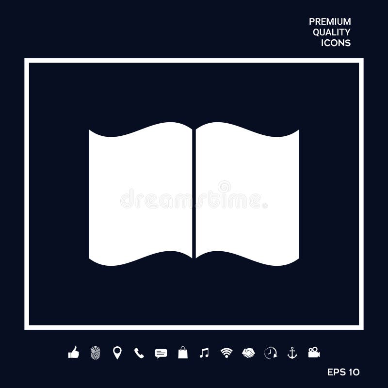 Open book icon stock vector. Illustration of digital - 119458805