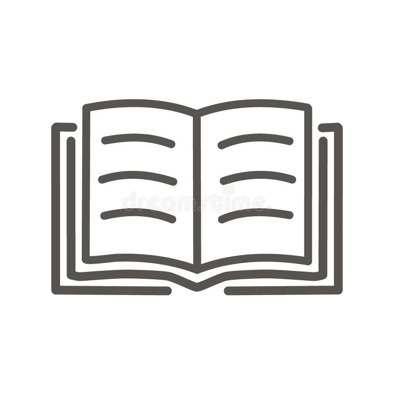 Open Book Icon. Simple Line Icon of an Open Book, Perfect for ...