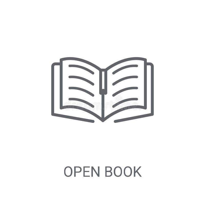 Open Book Icon. Trendy Open Book Logo Concept on White Backgroun Stock ...