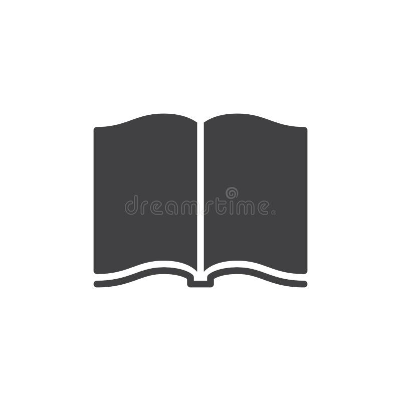 Open Book Icon Vector, Filled Flat Sign, Solid Pictogram Isolated on ...