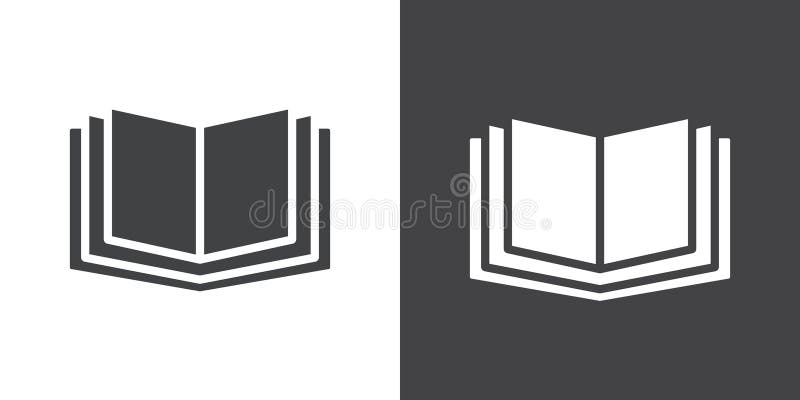 Open Book Icon Thin Line Illustration Set Stock Vector - Illustration ...