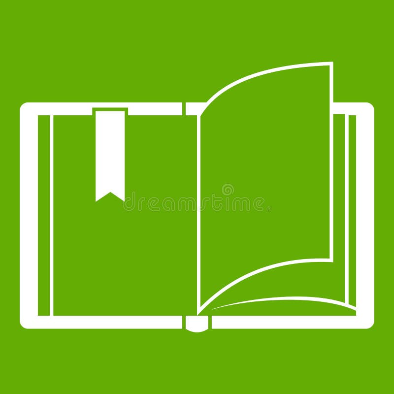 Open book icon green stock vector. Illustration of green - 107707741