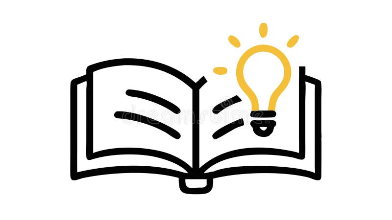 Open Book Idea Icon Vector Design, Education Learning Knowledge Symbol ...