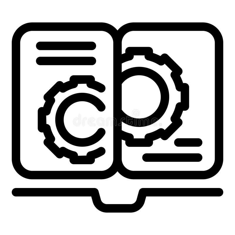 Open Book Illustrating Technical Documentation with Gears Stock ... Open Book Illustrating Technical Documentation with Gears Stock ...