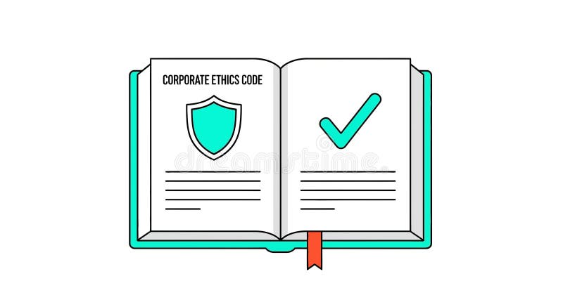 Open Corporate Ethics Code Book Stock Illustrations – 10 Open Corporate ...