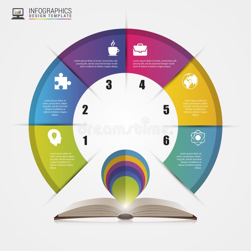 Open Book. Infographics Concept. Modern Design Template Stock Vector ...