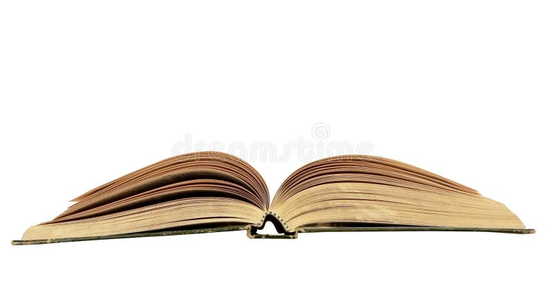 Open Book Isolated with Copy Space Stock Photo - Image of thesaurus ...