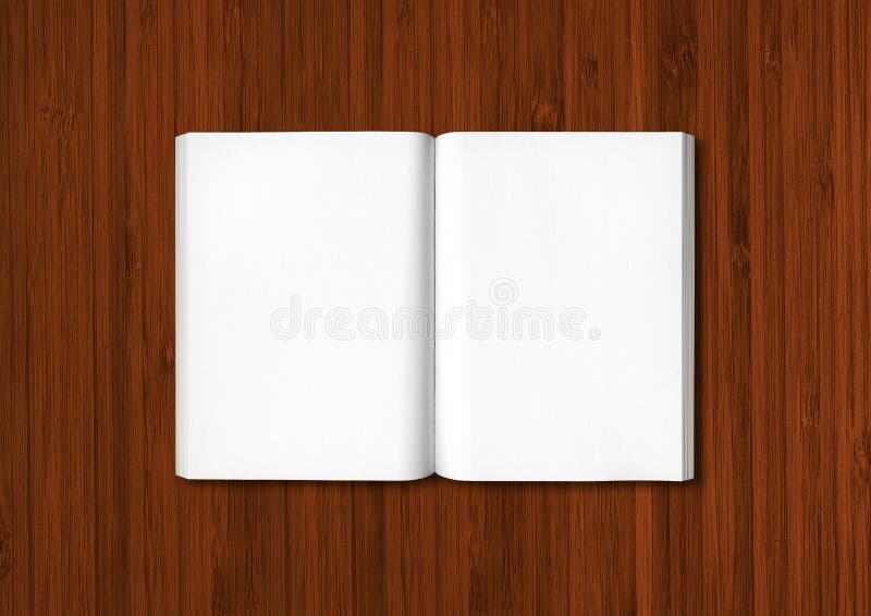 Open Book Isolated on Dark Wooden Stock Illustration - Illustration of ...