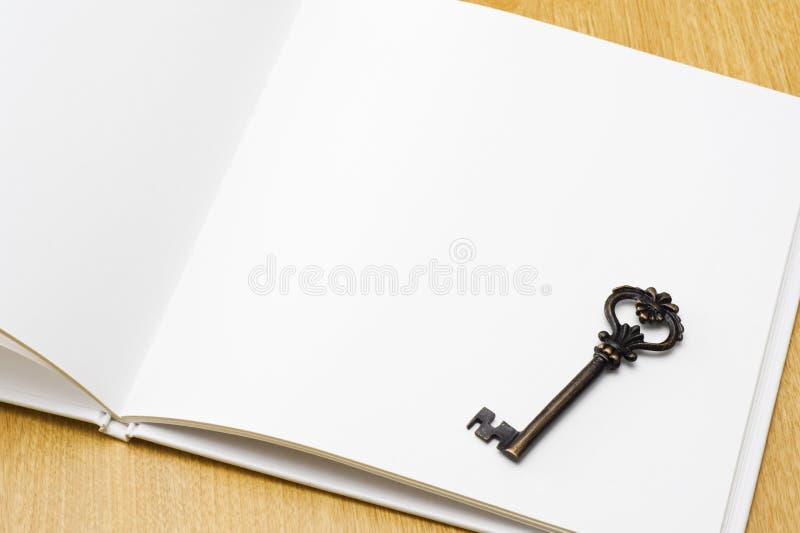 Open book and key stock image. Image of story, metallic - 27891663