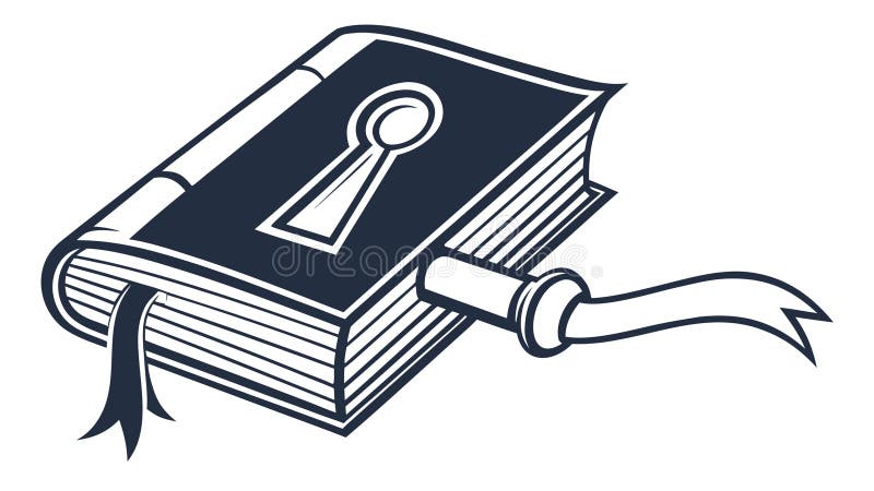 Open Book with Key, Accessing Wisdom, Vector Design Generative AI Stock ...