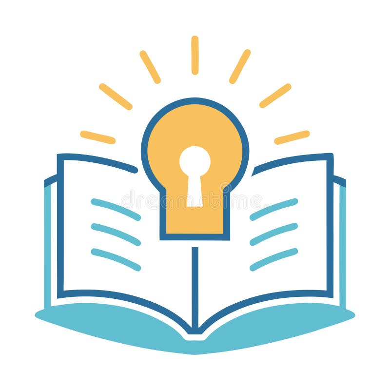 Open Book with Keyhole Lightbulb: Knowledge, Education, and Creative ...