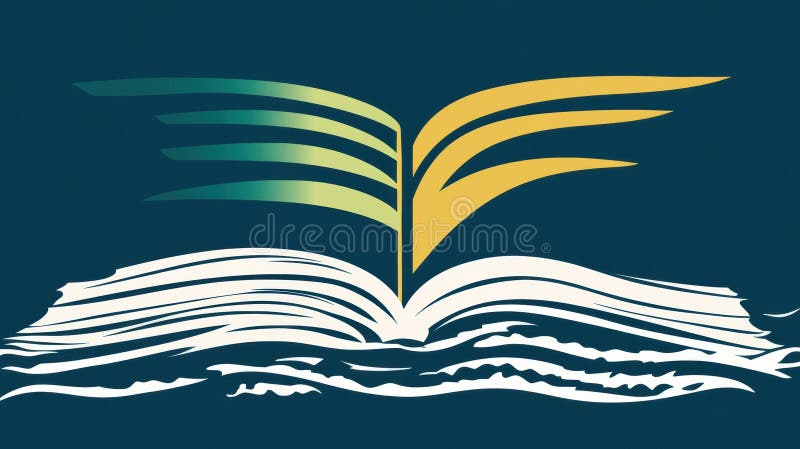 Open Book of Knowledge stock illustration. Illustration of data - 367690637