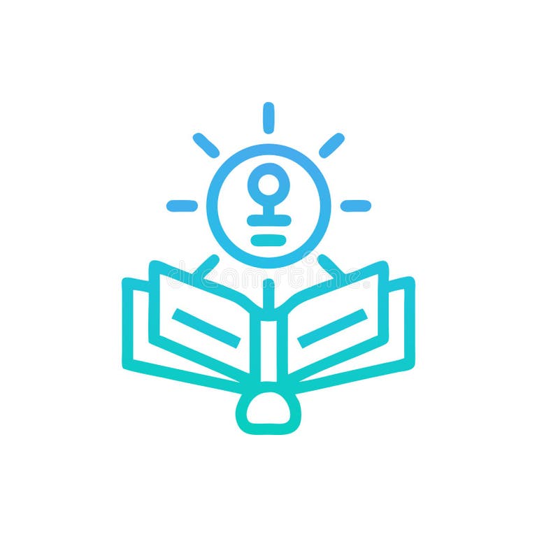 Open Book with Knowledge Symbol Glowing with Learning Light Stock Photo ...