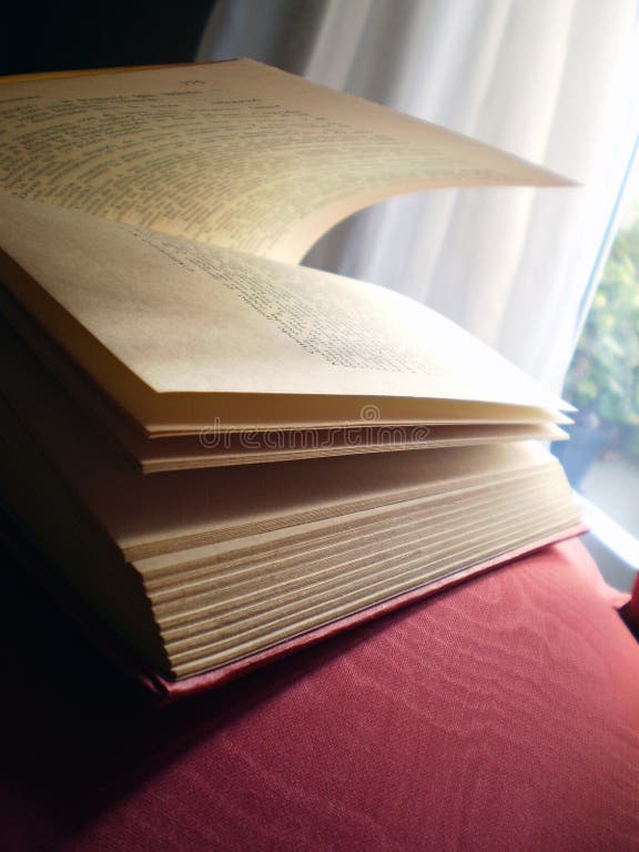 Open book, lateral view stock photo. Image of hardcover - 14935536