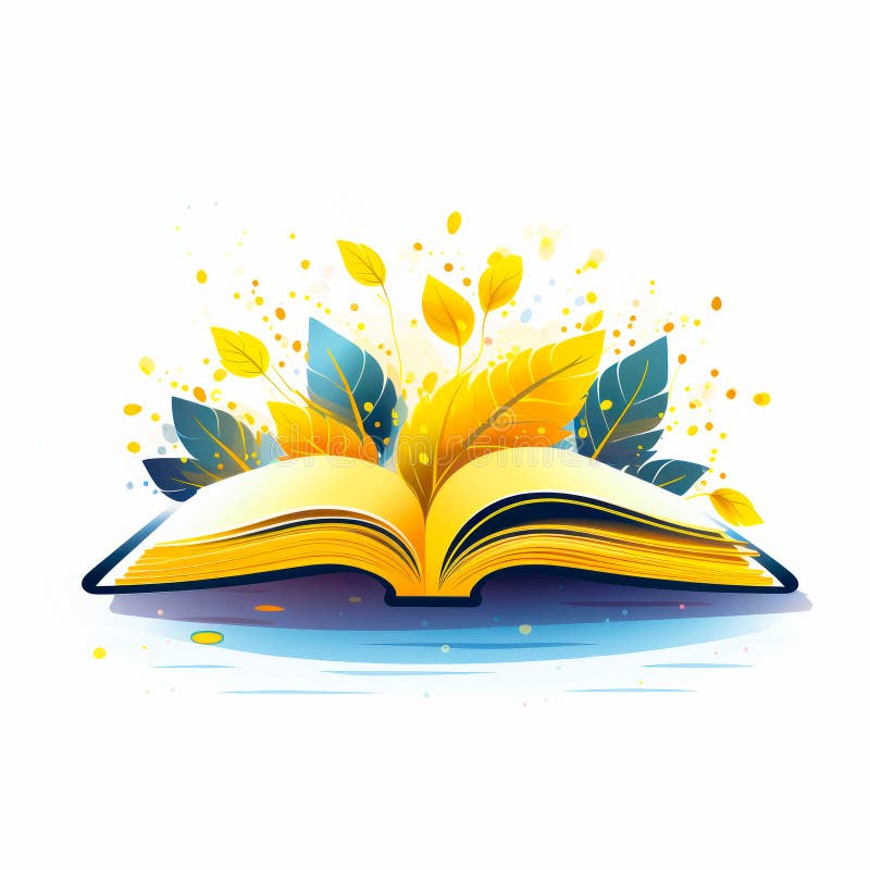 Open Book with Image of Tree on it S Cover. Generative AI Stock ...