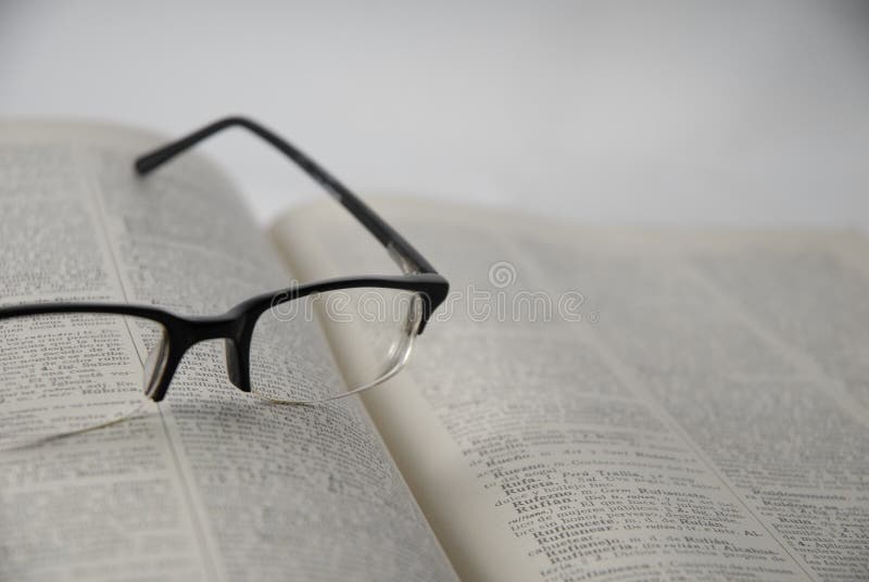 Open Book and Lenses stock image. Image of lenses, wisdom - 10274149