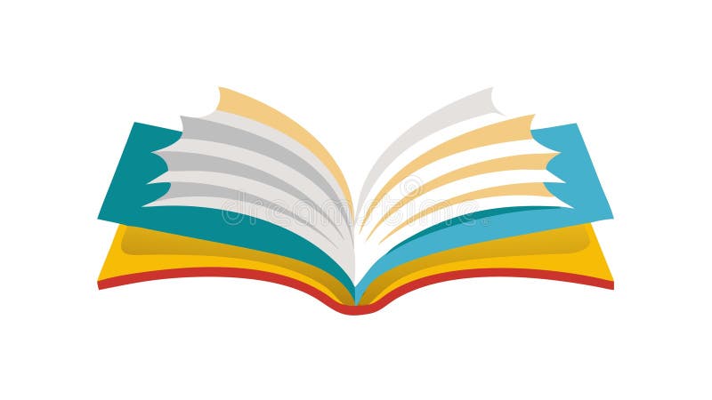 Open Book with Letters Flying Out Symbolizing Literacy, Vector Design ...