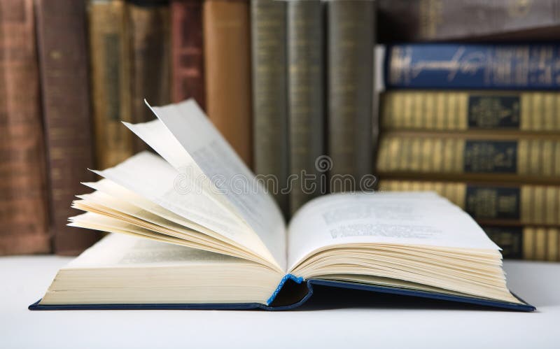 Open book in Library stock photo. Image of literature - 39278028
