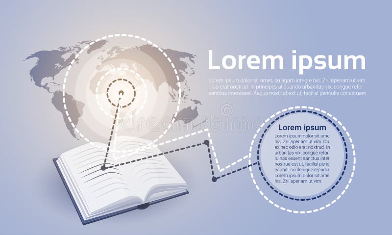 Open Book Library Read School Education Knowledge Concept Stock Vector ...