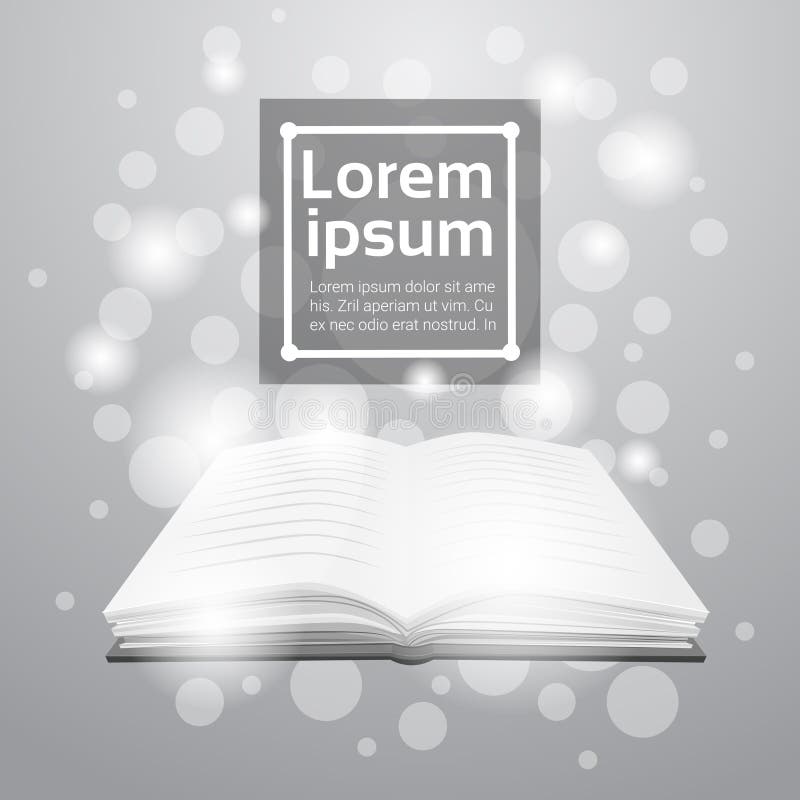 Open Book Library Read School Education Knowledge Concept Stock Vector ...